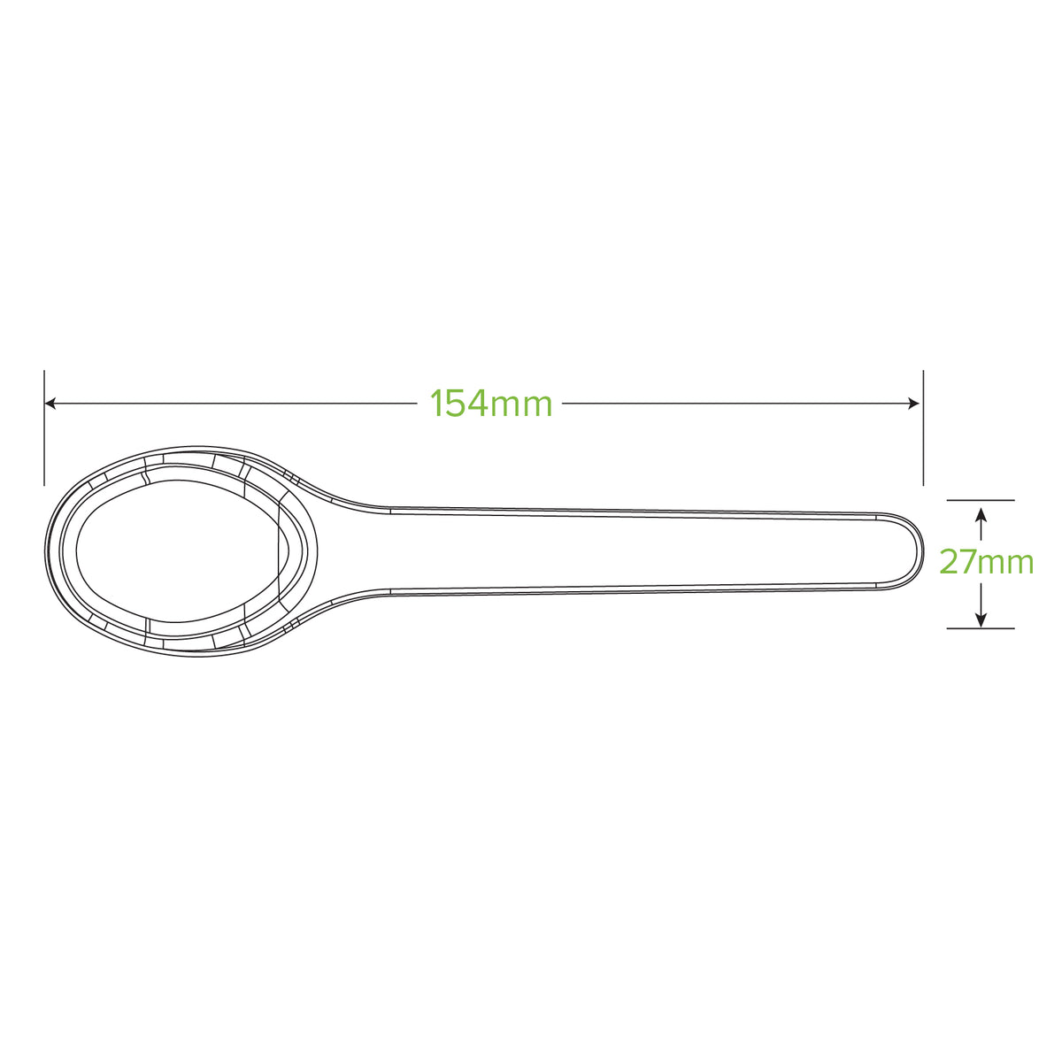 BioPak 15cm Plant Fibre Disposable Spoon | Paper Lane Packaging