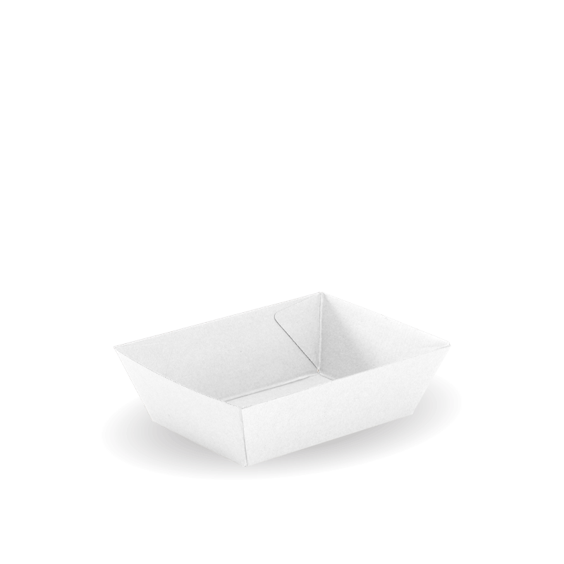 BioPak Tray #1 - White Disposable Takeaway Food Tray Certified Paper ...
