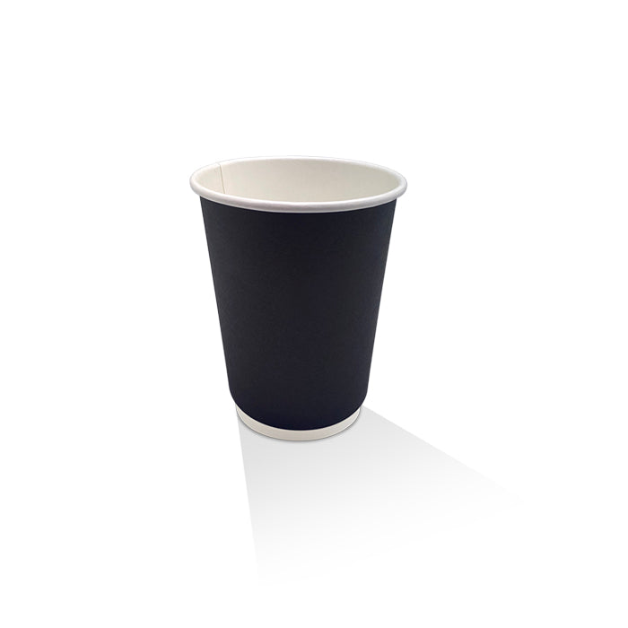 8oz PE Coated black DW cup 500pc/ctn | Paper Lane Packaging