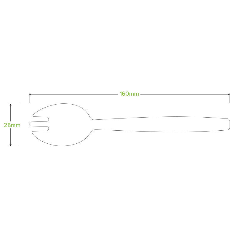 BioPak 16cm Wooden Spork - Disposable Takeaway Wooden Spork | Paper ...